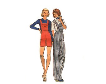 Boho Overalls Pattern Butterick 3527 Bust 35 Straight Legged Square ...