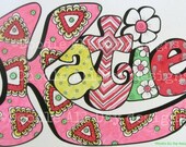 Items similar to Custom order - Personalized Name poster on Etsy