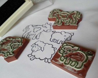 Popular items for pig stamp on Etsy
