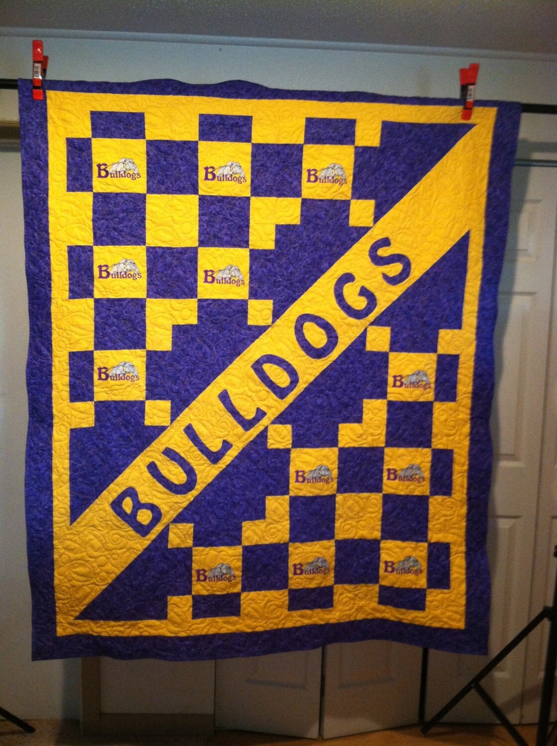 Custom Made School Quilt/with your colors and