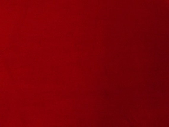 Luxury Quality Red 100% Cotton Velvet Velour Fabric for