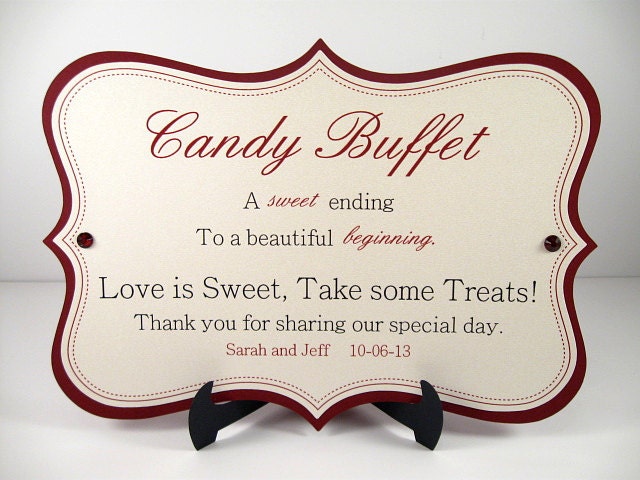 Candy Buffet Sign