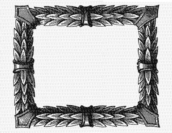 Items similar to Rectangular Frame Decorative Border Clip Art High ...