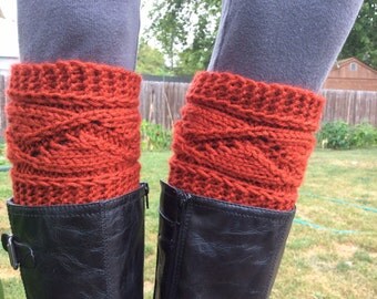 Women's Boot Cuffs Knitted Boot Toppers Boot Toppers by NKnitting