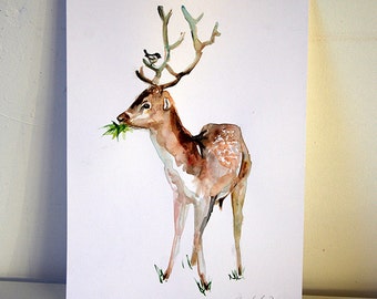 Unieke items die met tekening ree te maken hebben | Etsy