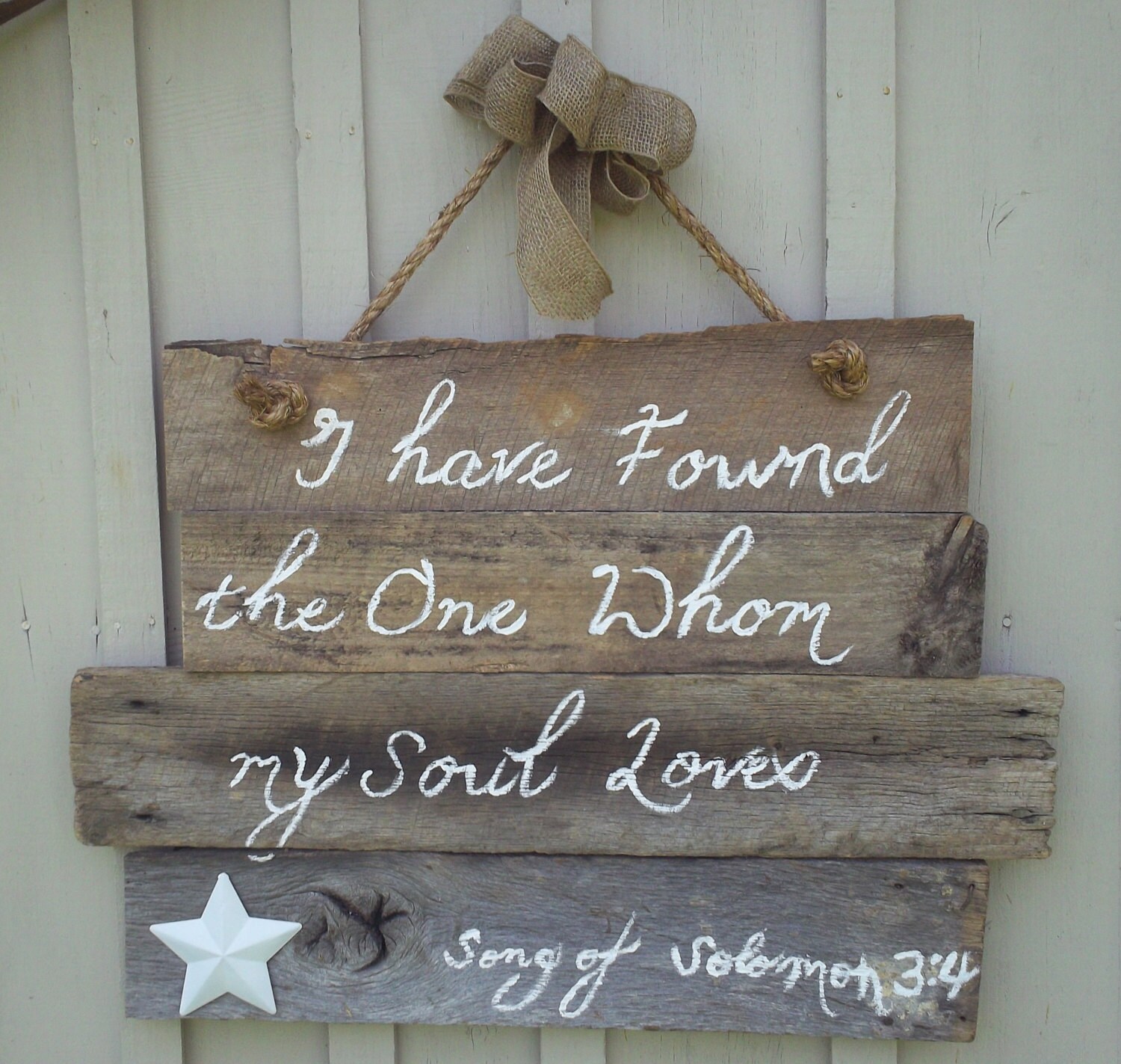 Custom Handmade Sign with quote painted on weathered barnwood