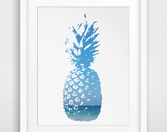 Blue pineapple | Etsy