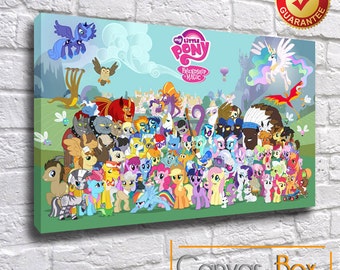 My Little Pony Box Framed Canvas Art Print