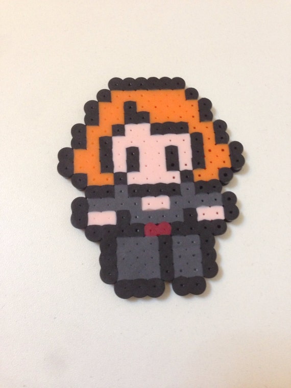 Items similar to Marvel Comics The Avengers Black Widow 8-Bit Perler ...