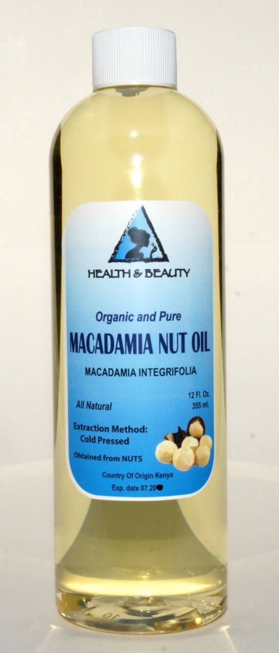 12 oz MACADAMIA NUT OIL Organic Carrier Cold by HBOilsCenter