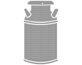 Old Dairy Gray Milk Can Clip Art - Digital Graphics Silhouette ...