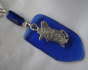 Ole Miss colonel Reb Rebels beach glass necklace University of ...