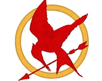 Machine Embroidery Design, Hunger Games Mockingjay, 3,4,5 inches, patch ...