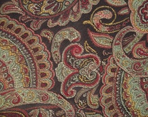 Unique brown paisley fabric related items | Etsy