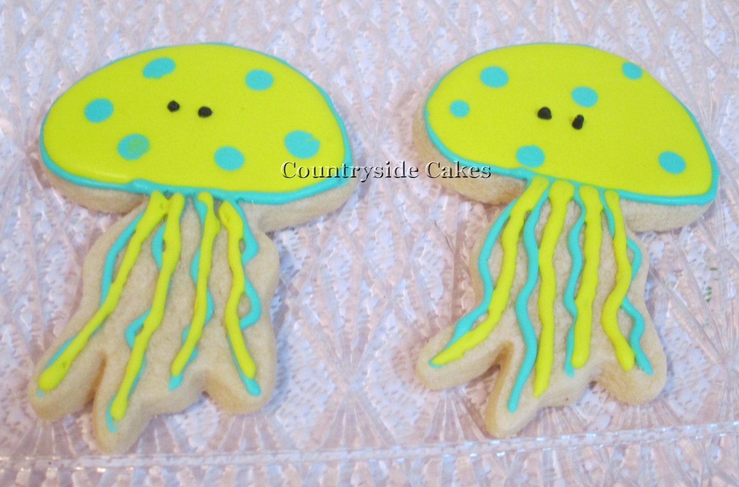 Jellyfish Decorated Sugar Cookies 1 dozen