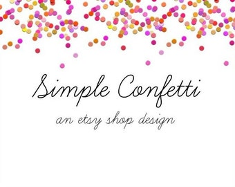 Popular items for confetti banner on Etsy