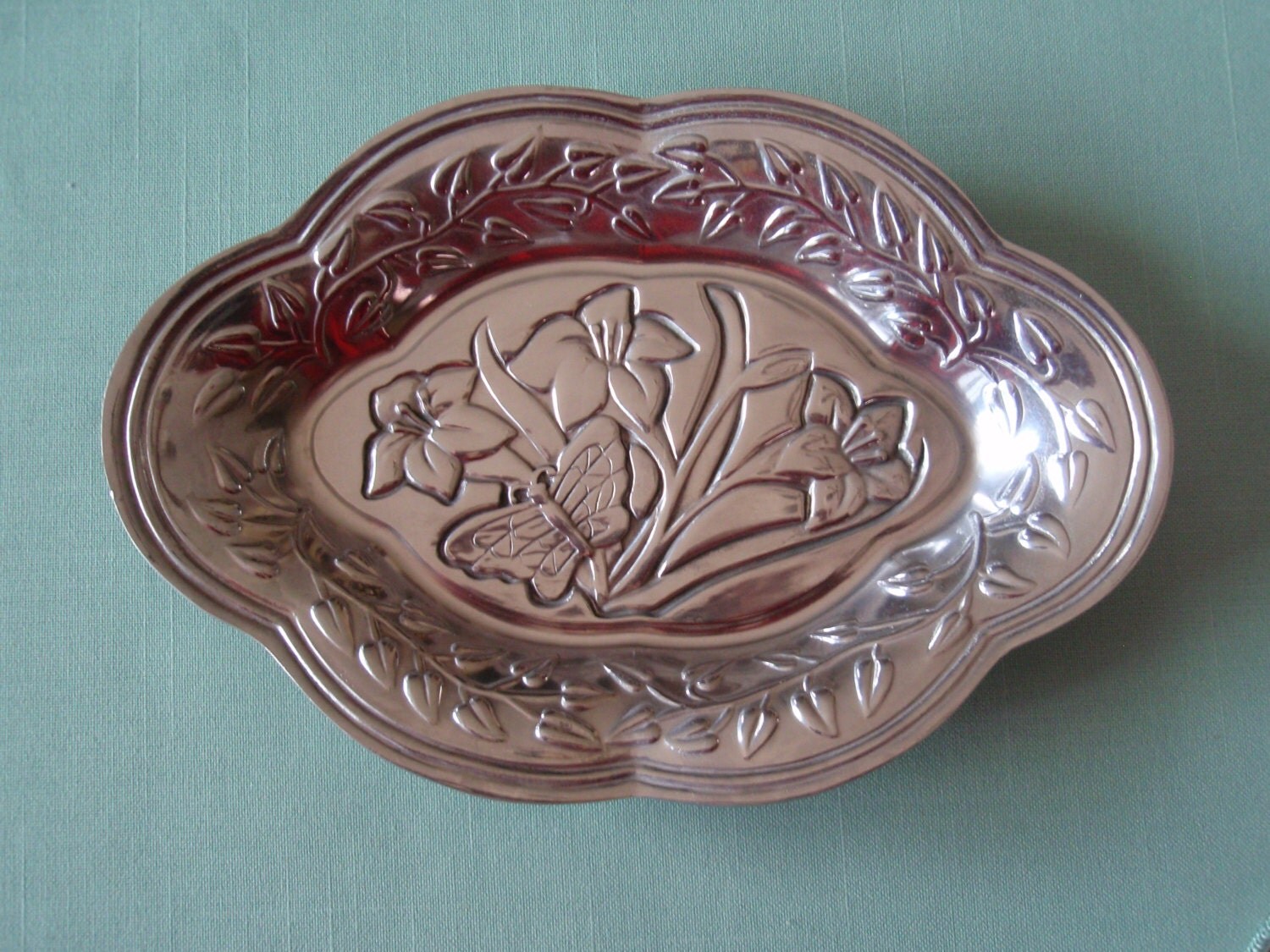Lenox Metal Serveware Tray Plate Dish Titled Butterfly Meadow ...