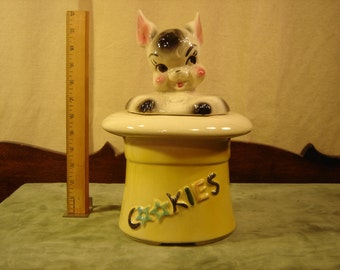 Rabbit cookie jar | Etsy