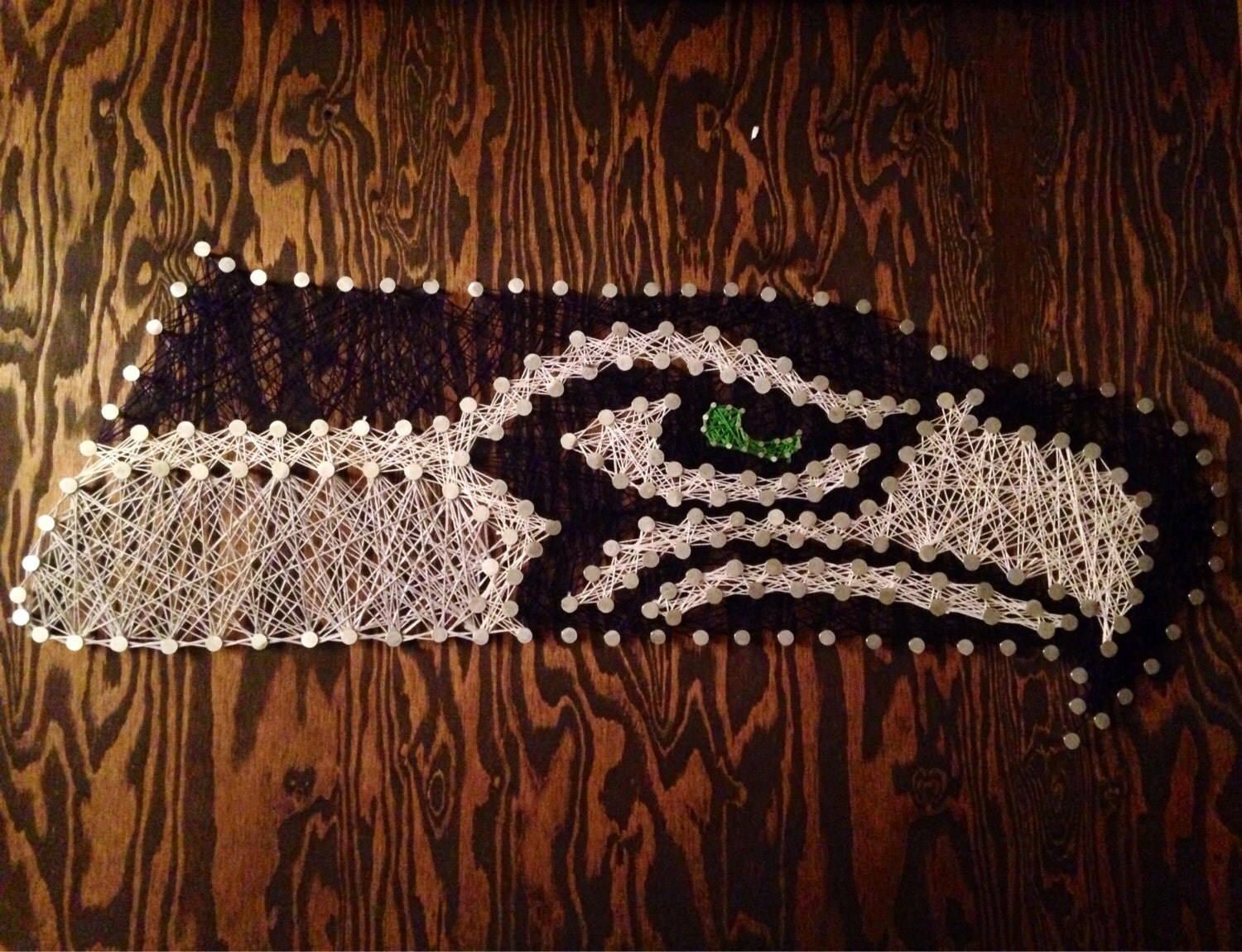 Handmade 30x24 Seattle Seahawks string art wall art