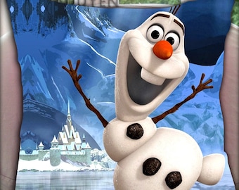 Snowman Olaf - Pillow Cover Pillow Case and Decorated Pillow.