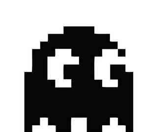 Custom Vinyl Graphic Decal Sticker Art Pacman Ghost 5 Colors To Choose From