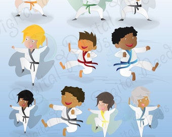 Popular items for karate clipart on Etsy