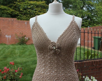 Items similar to Fall & Winter hand crochet dress on Etsy