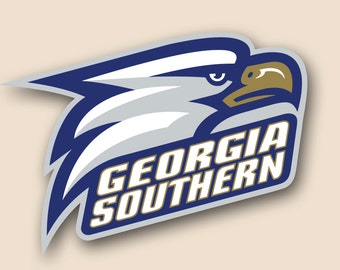 Georgia Southern Eagles Vinyl CORNHOLE DECAL Logo Wall Sticker Quality ...