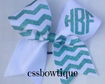 Popular items for monogram cheer bow on Etsy