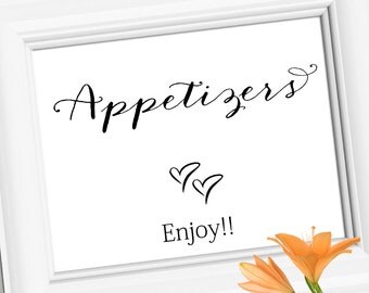 Appetizers sign | Etsy