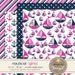Nautical Sailing Digital Papers Boat Anchor Girl Nautical