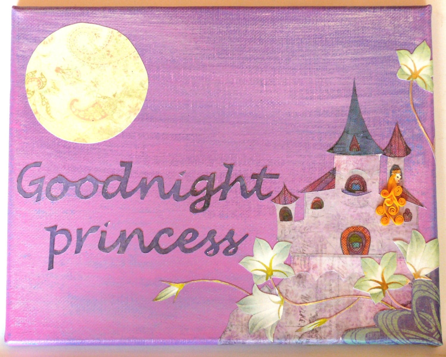 GOODNIGHT PRINCESS Original Art handcut design by BittyFootprint