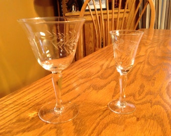 Cordial Glasses (Set of 6 larger) (set of 4 smaller)