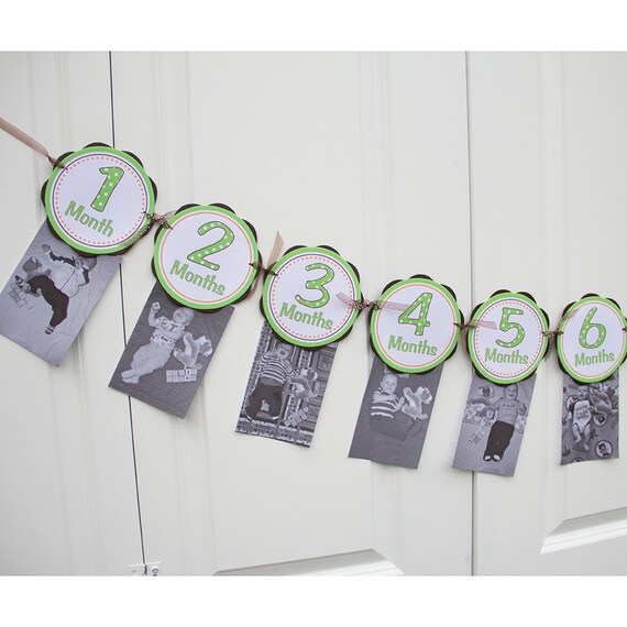 Monthly Photo Banner 1 Month through 12 Months Banner