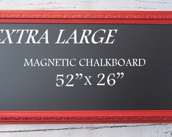 LARGE MAGNETIC CHALKBOARD Large Tuscan Red Chalkboard 52"x26" Extra ...