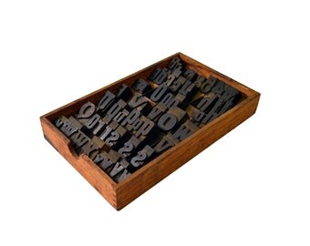 Letterpress Set 48 Typeset Letters Random Collection Wooden Printers ...