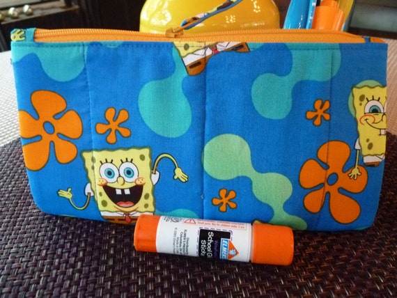 Handcrafted Spongebob Zipper Pencil Case/ by AShop4Kicks on Etsy