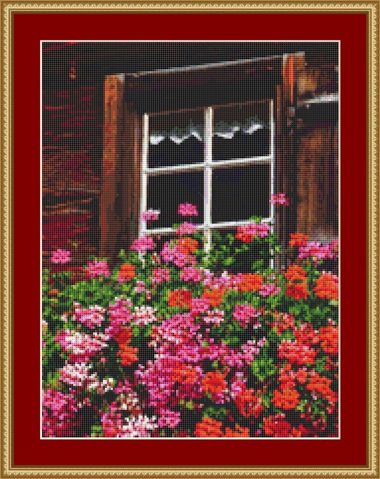 Wooden Farmhouse Cross Stitch Pattern