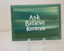 Unique ask believe receive related items | Etsy