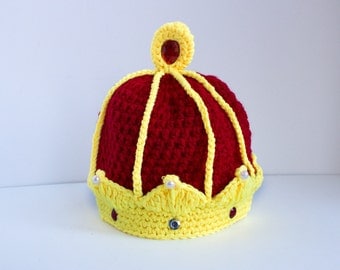 Crochet king crown | Etsy