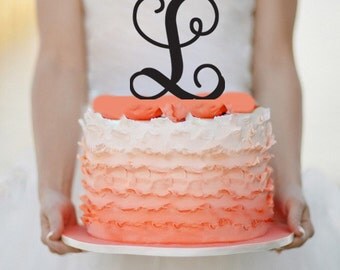 Monogram cake topper | Etsy