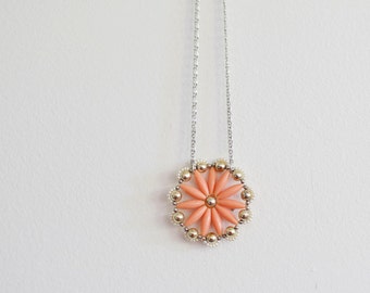 Items similar to Spring Flower necklace and chain. on Etsy