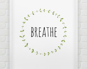 Breathe printable | Etsy
