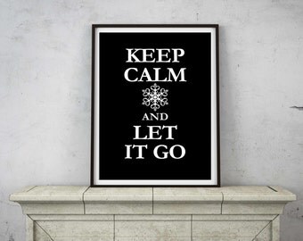 Popular items for let it go poster on Etsy