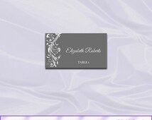 Popular items for grey place cards on Etsy