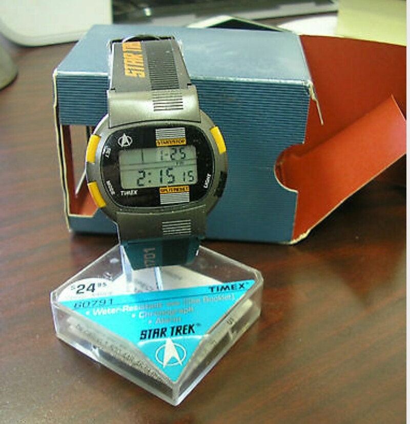 STAR TREK Watch TIMEX Vintage Novelty Digital Watch Mint in
