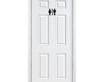 Items similar to Restroom / Bathroom Door Sign Vinyl Decal Unisex (your ...