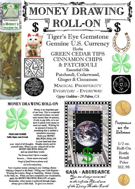 GYPSY GODDESS Money Drawing Roll-On Oil by GYPSYGODDESSALCHEMY