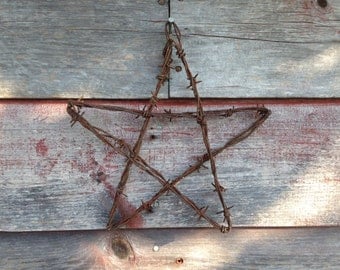 Barbed wire star | Etsy