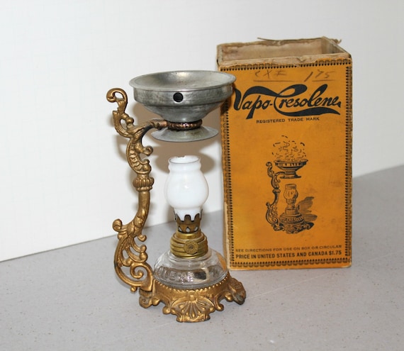 Antique Vapo Cresolene Vaporizer Lamp in Box Oil Lamp